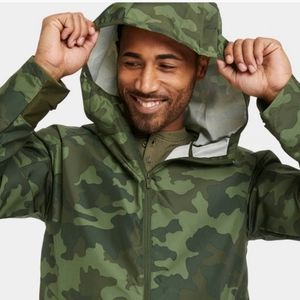 all in motion | Jackets & Coats | Mens Camo Print Packable Windbreaker ...